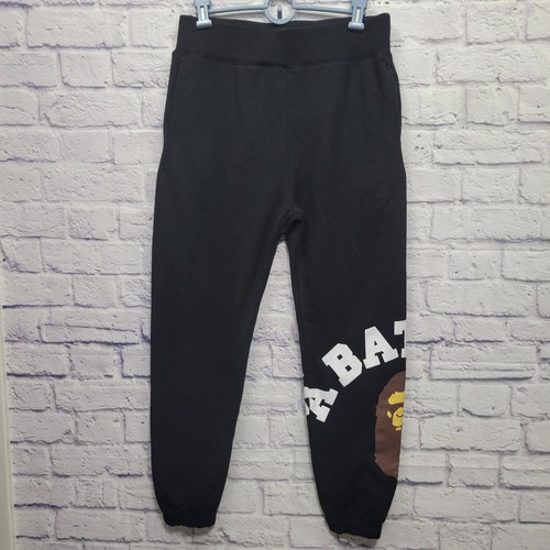 A Bathing Ape BAPE Collegiate Lettering Jogger Sweatpants XL Black ...
