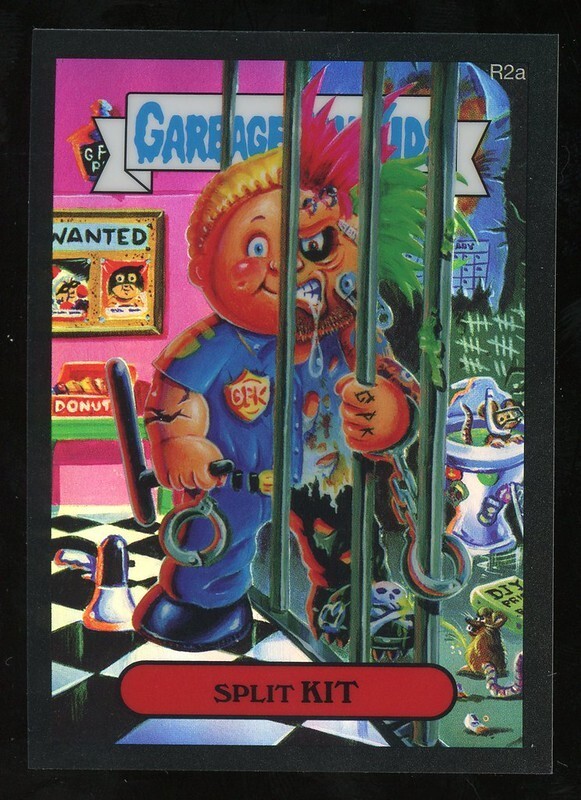 SPLIT KIT 2014 Garbage Pail Kids GPK Chrome BLACK REFRACTOR Parallel SP ...