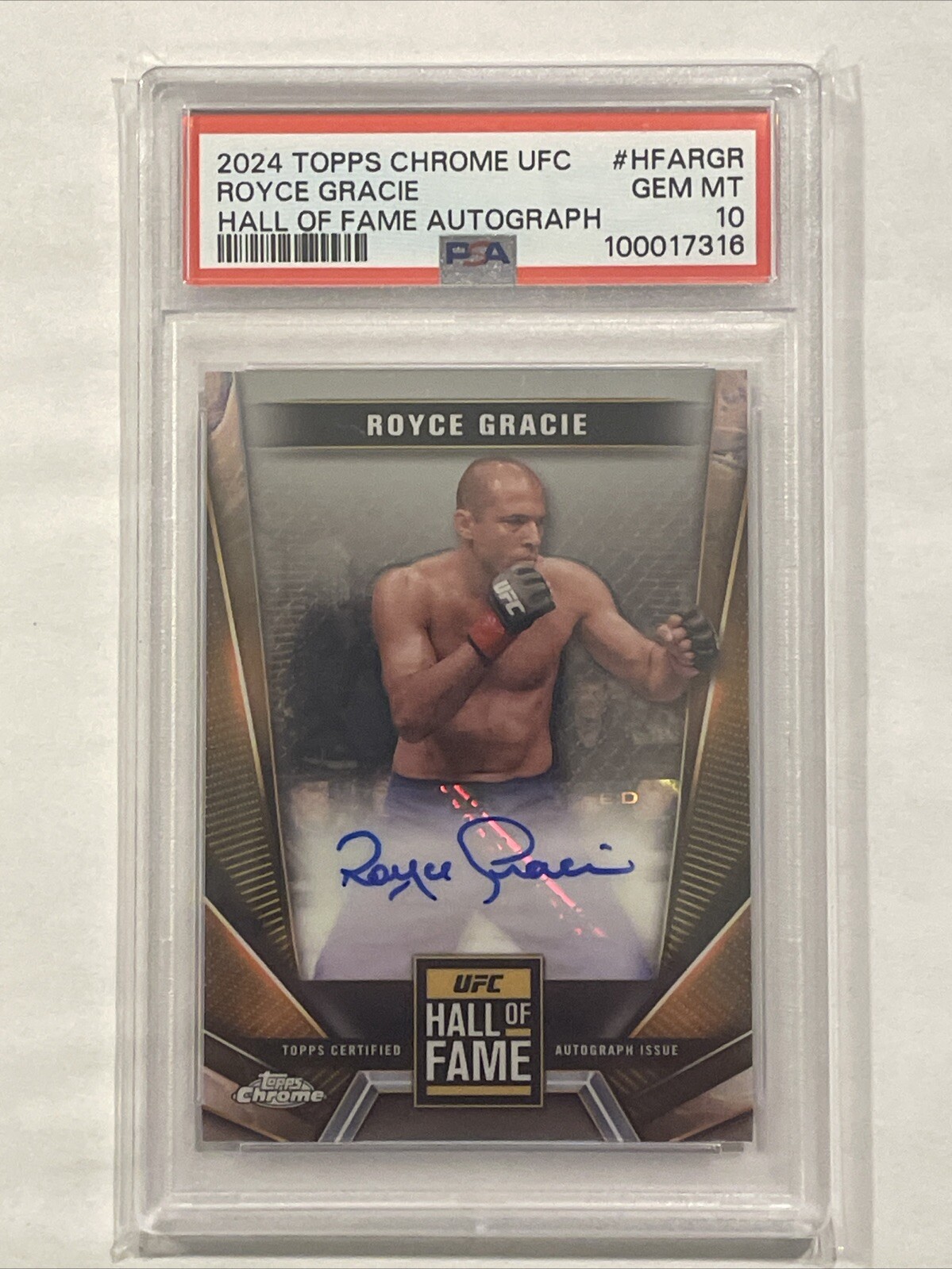 2024 Topps Chrome UFC Royce Gracie - HALL OF FAME AUTO - PSA 10 | eBay