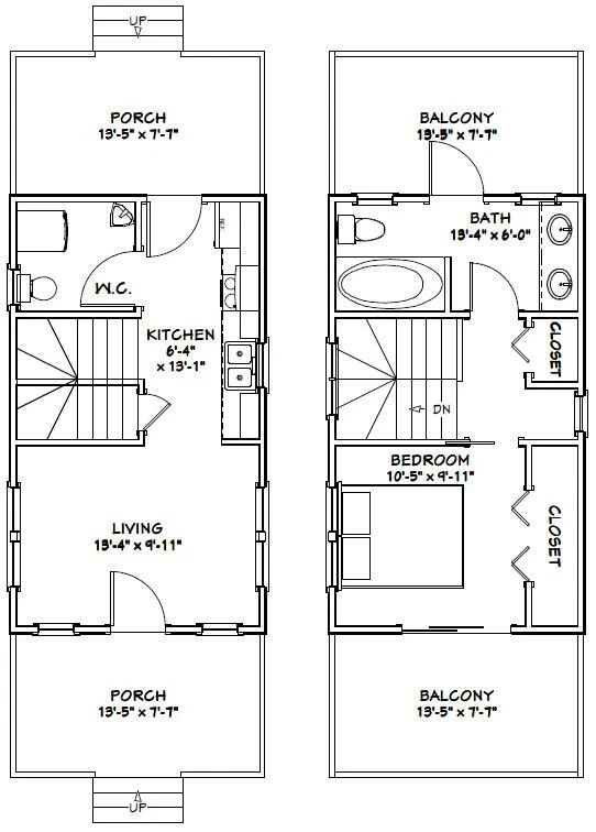 Floor Plans For 14×40 Tiny House | Floor Roma