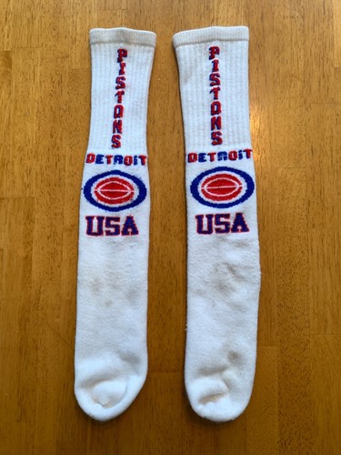 Detroit Pistons Tube Socks Mens Sz 9-15 Vintage 1980's Basketball Team ...