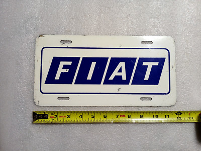 Original Steel Vintage FIAT License Plate Dealer Promo-Booster Plate | eBay