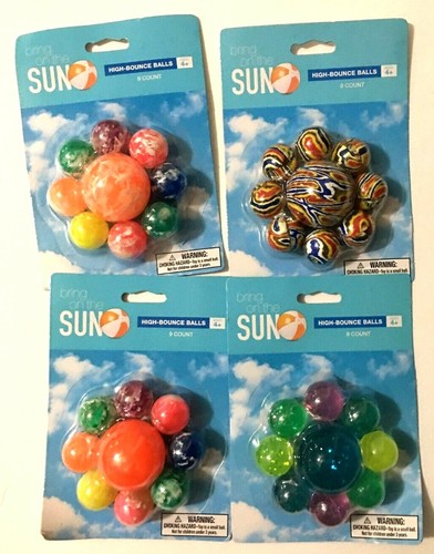 Kids High-Bounce Balls 9 Cnt Pack Outdoor Toy Multi-Color 8 Small-1 ...