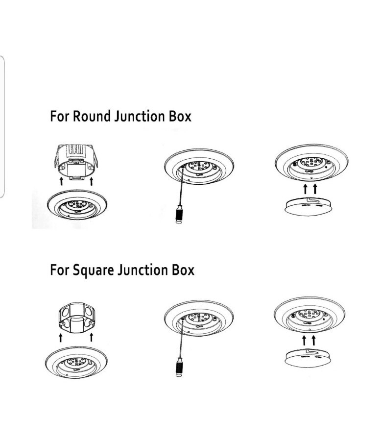 JULLISON 40 Packs 6 Inch LED Low Profile Recessed & Surface Mount Disk ...