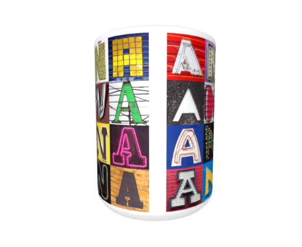 ANNA Coffee Mug / Cup featuring the name in photos of sign letters | eBay