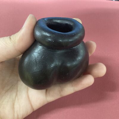 Men Penis Cock Testicle Squeeze Ring Ball Stretcher Scrotum Sack Cage ...