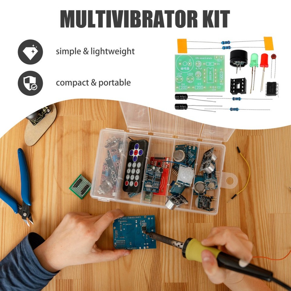 3pcs Kit 555 Timer Module Soldering Training Set Practical Learning Kit ...
