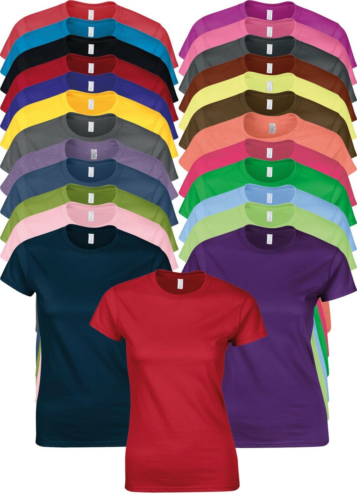 Lady Fit T-Shirts -Ladies - Range of Colours & Sizes - Gildan Softstyle ...