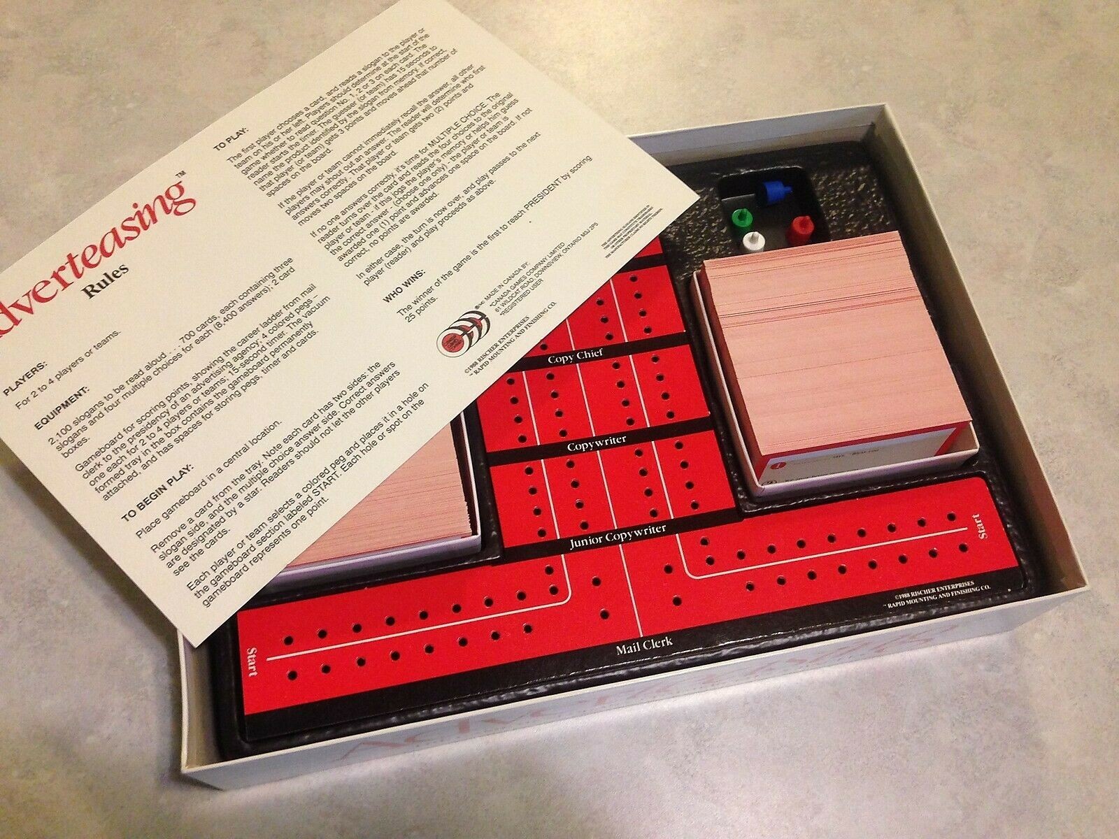 Adverteasing Slogans Commercials Jingles Board Game 1988 ad advertising ...