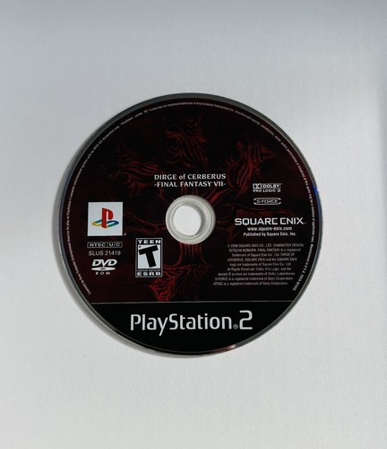 Final Fantasy VII Dirge of Cerberus (Sony Playstation 2, PS2) Disc Only ...