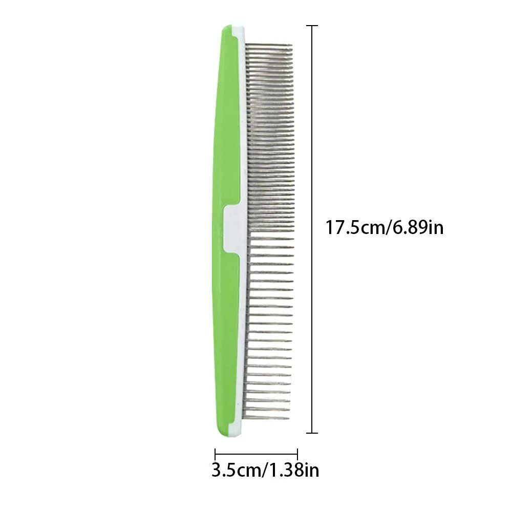 Single Row Dog Cat Pin Comb Stainless Steel Double Tooth Row Comb Pet ...