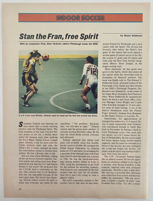 Stanislaw (Stan) Terlecki Pittsburgh Spirit MISL Vintage 1982 SI Mag ...