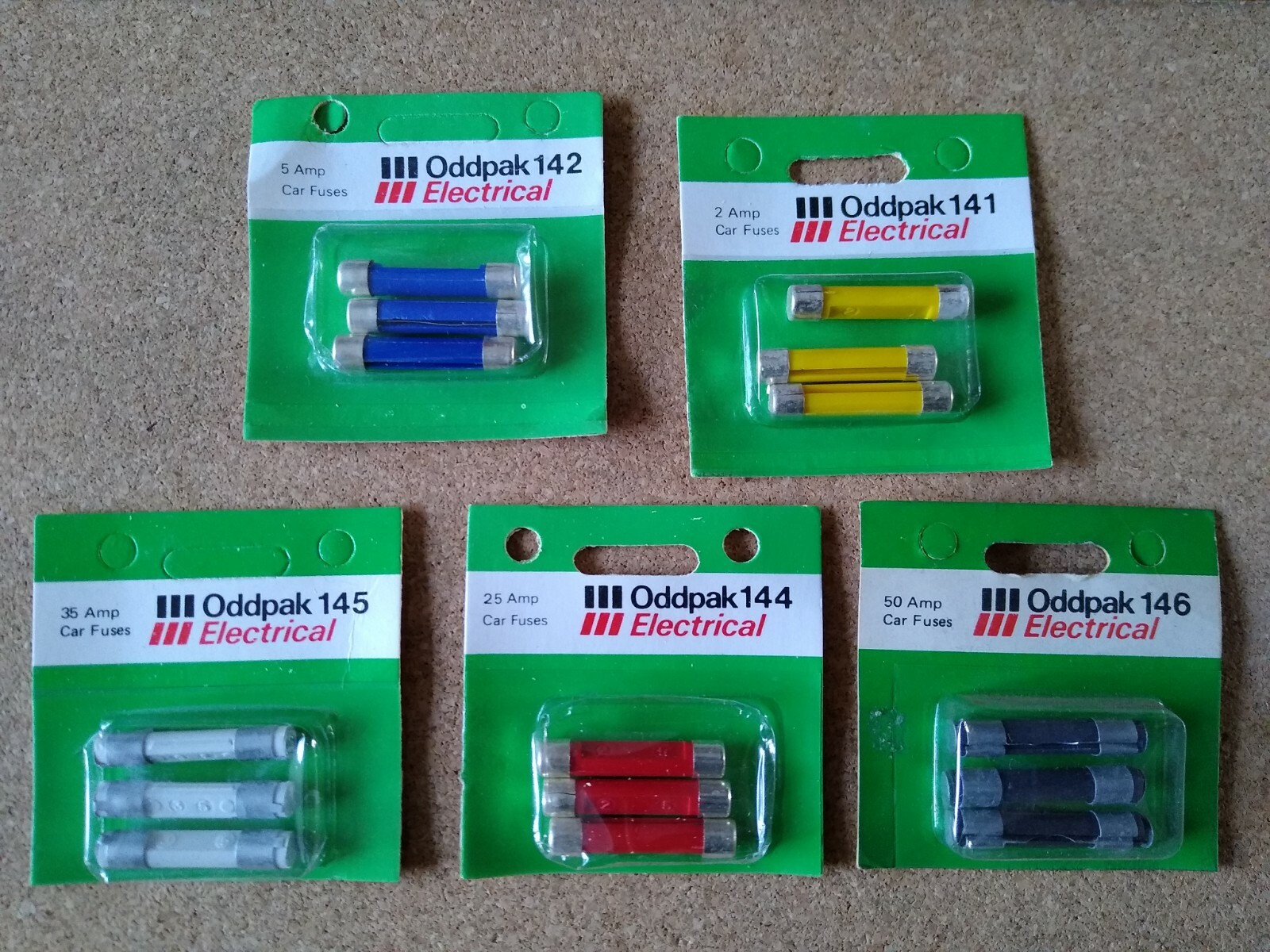 ROUND AUTOMOTIVE CLASSIC CAR FUSES - MIXED JOB LOT - 1/4" DIAMETER ...