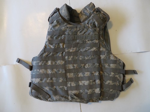 US Army type jacket style body armor level IIIA size LARGE ACU pattern ...
