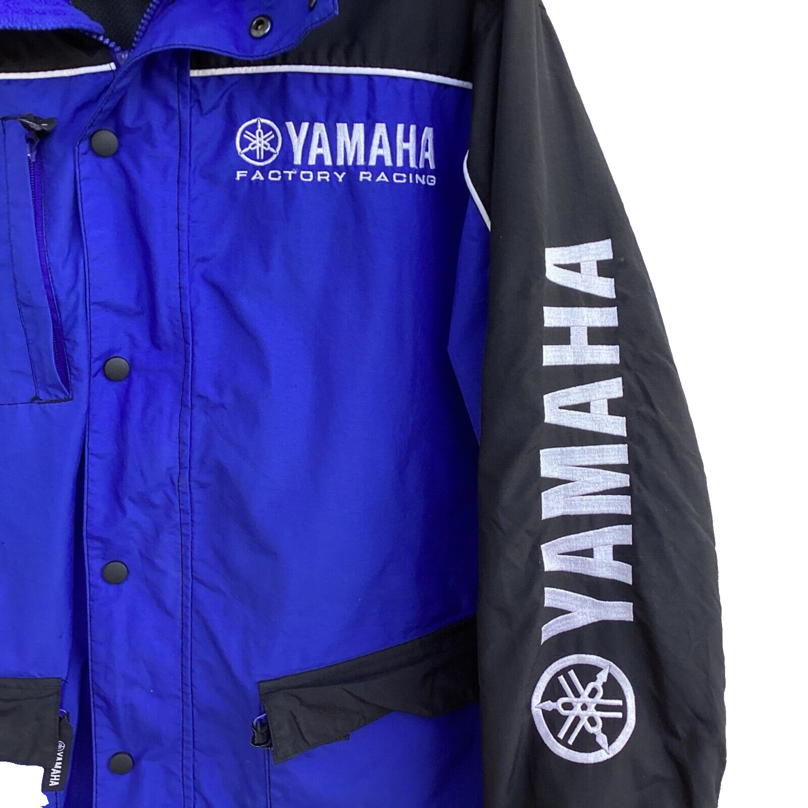 YAMAHA Blue White Factory Racing Motorcycle Jacket Me… - Gem