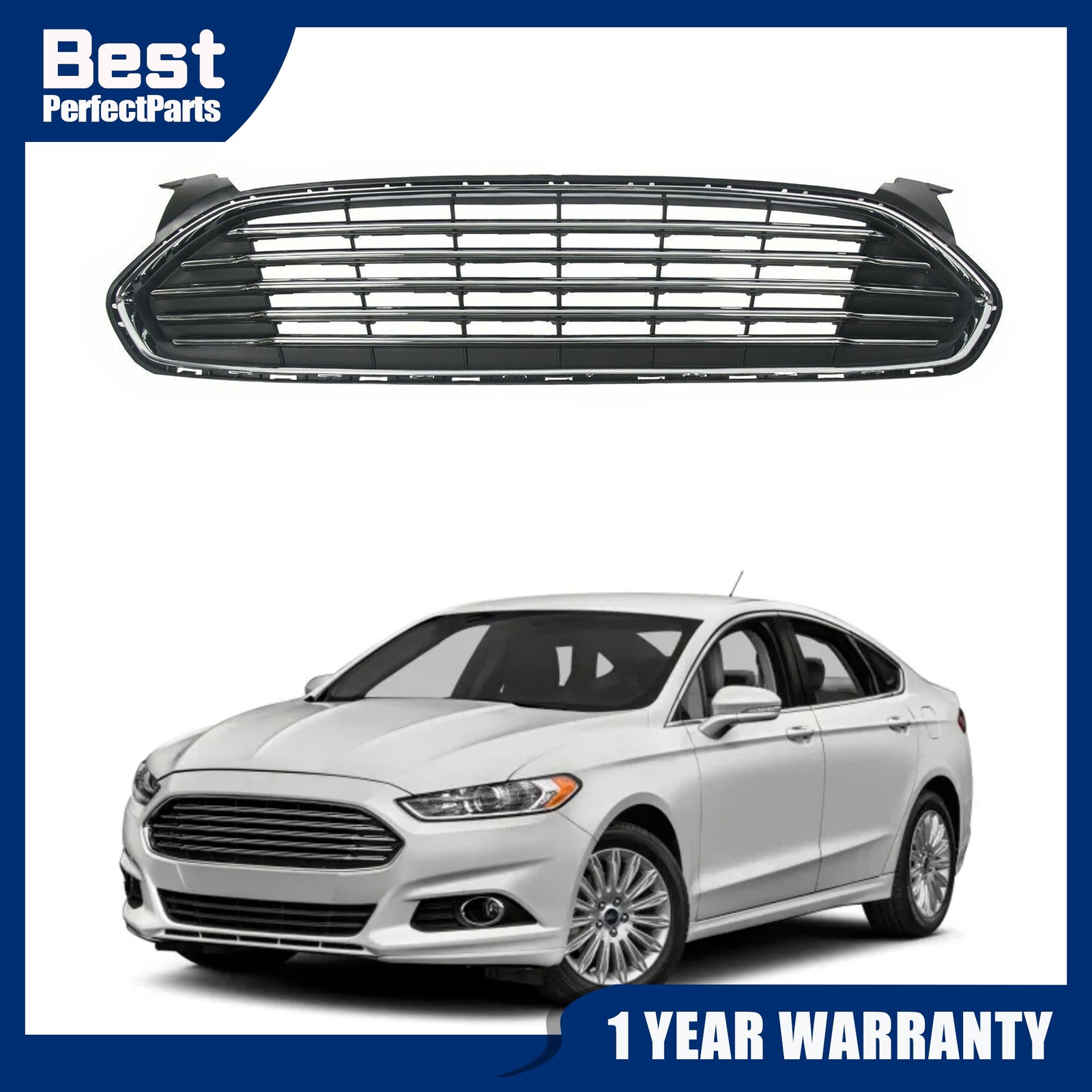 Front Upper Bumper Grille Assembly For 2013-2016 Ford Fusion DS7Z8200BA ...