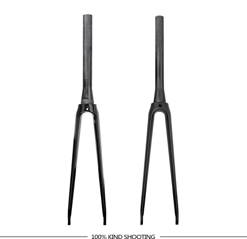 700C Fixed Gear Carbon Fiber Hard Forks for Track or Road Bike Tapered ...