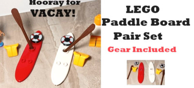 LEGO VACAY Set Paddle Board Lot of 2 with Safety Gear Red White no ...