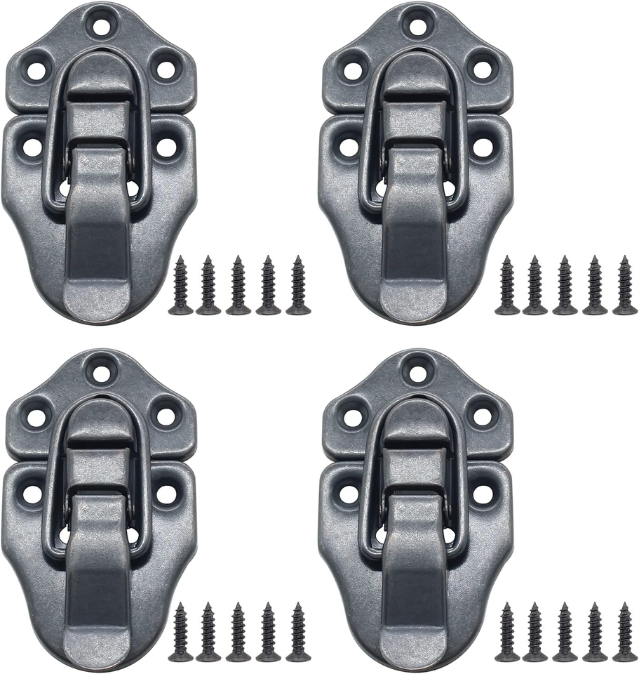 4 Pack Chest Latches Hardware Black Hasp Latch Vintage Luggage Latch ...