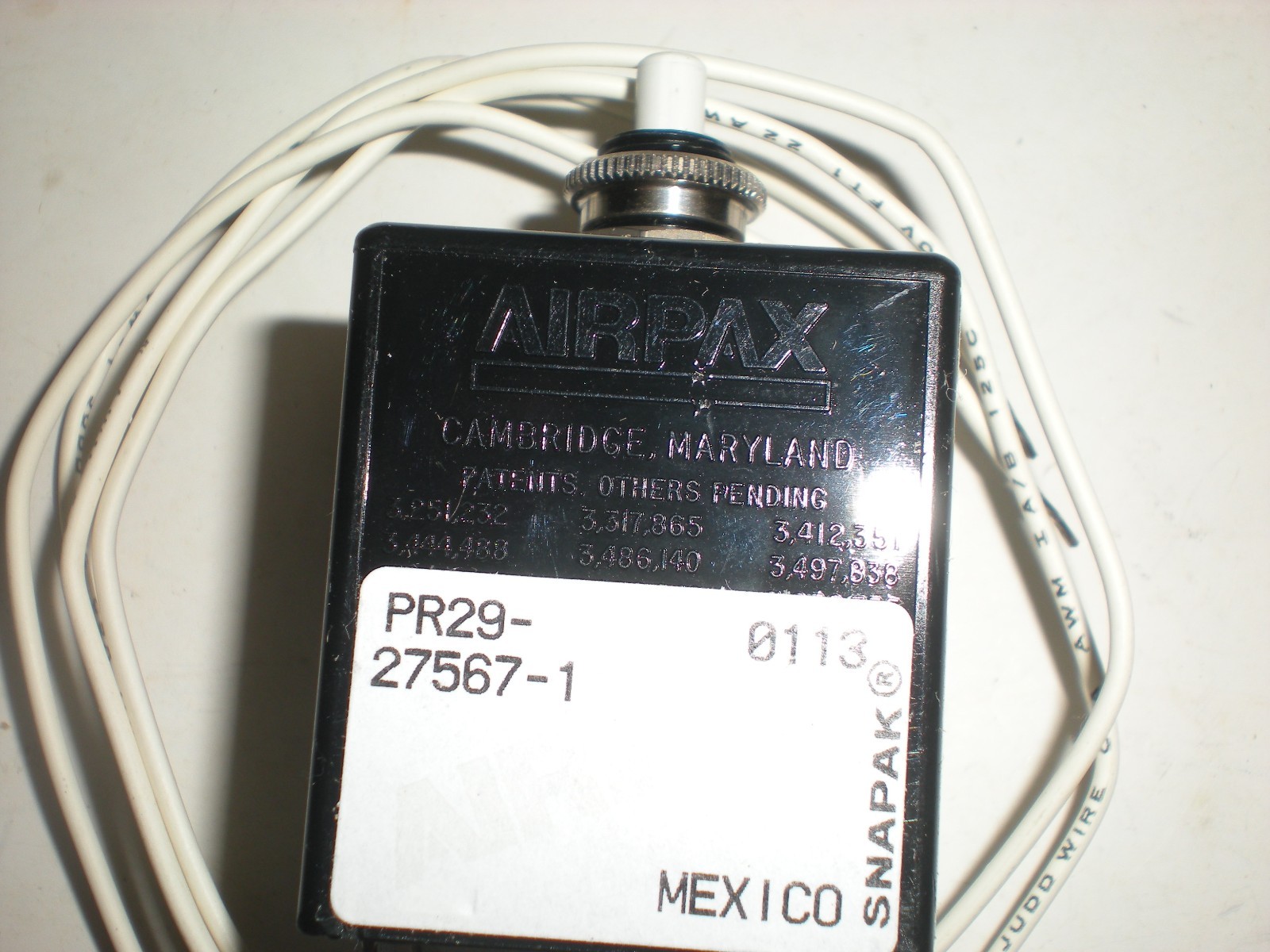 AIRPAX SNAPAK PR29-27567-1 PR29275671 20A 125V AC RELAY NEW | eBay