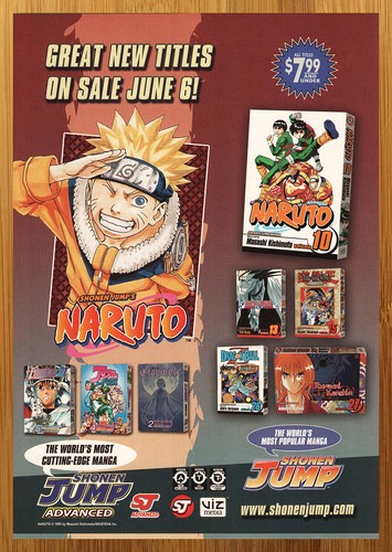 2004 Shonen Jump Manga Promo Print Ad/Poster Naruto JoJo's Bizarre ...