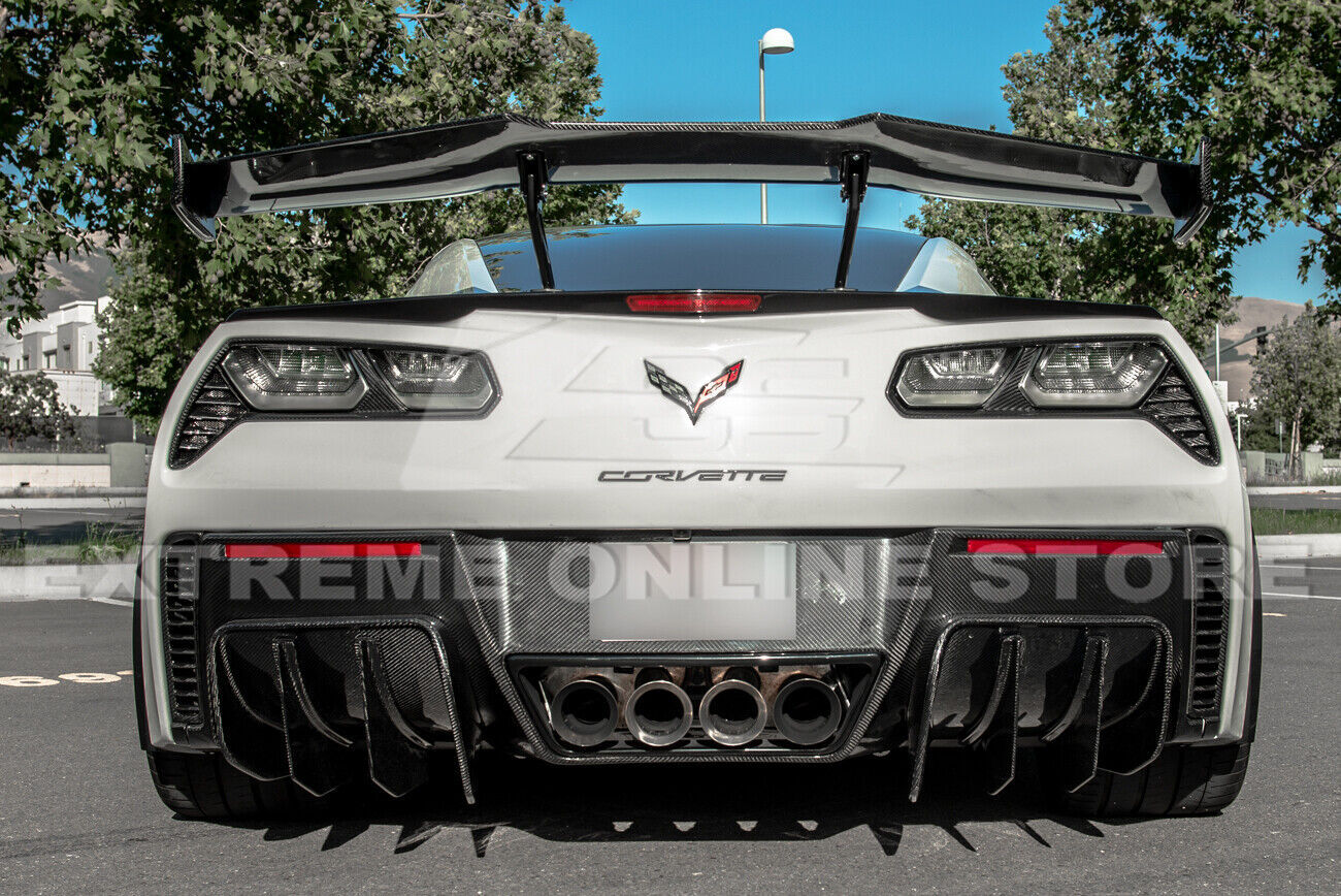 EOS CARBON FIBER PERFORMANCE TRACK REAR BUMPER DIFFUSER FOR CORVETTE C7 ...