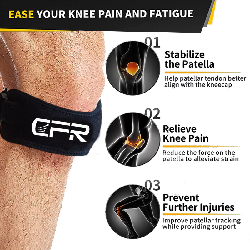 CFR Patella Knee Strap Support Tendon Brace Neoprene Arthritis Pain ...