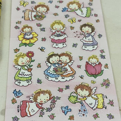 Vintage 90s AGC Springtime Flower Angel Baby Stickers Blossom Daisies ...