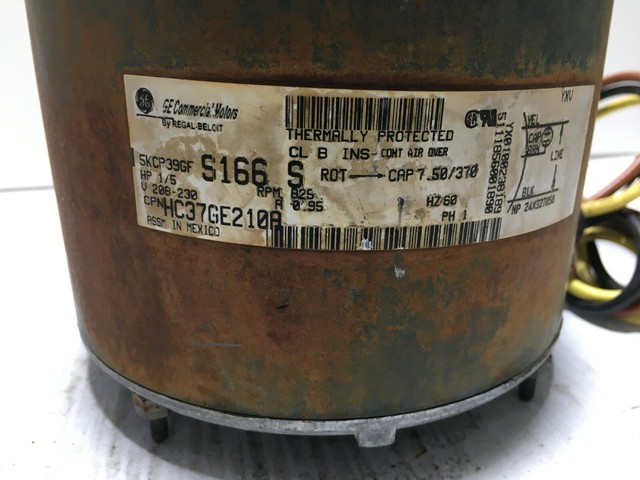 Ge 5KCP39GFS166S Carrier Hc37ge210a Condenser Fan Motor 825 RPM 1b 8 ...