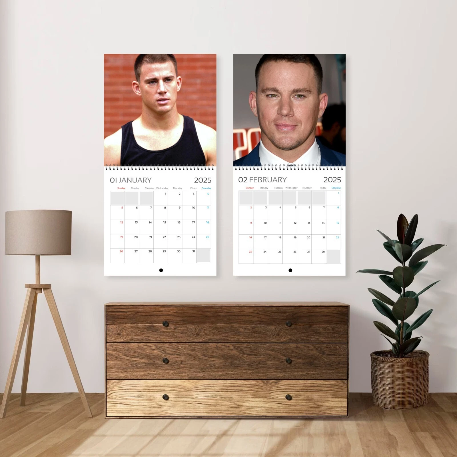 Channing Tatum 2025 Calendar, 12-Month Actor & Dancer Wall Calendar ...