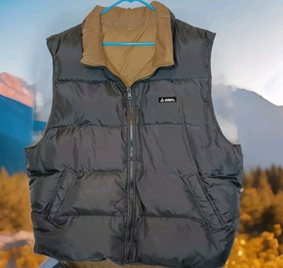 Gerry Mens Size XXL Down Reversible Puffer Vest Black/Brown Full Zip ...