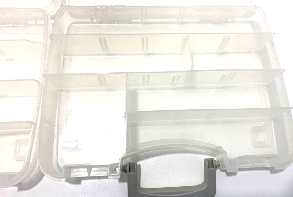 PLANO Clear Plastic Craft Hobby Collector Organizer Boxes Dividers ...