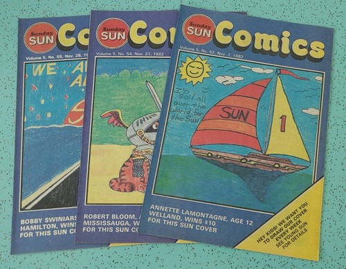 Vintage Sunday Sun Toronto Sunday Comics Booklet November 1982 3 Issues ...