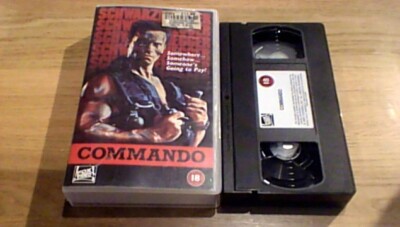 Commando FOX UK PAL VHS VIDEO 1995 Arnold Schwarzenegger James Horner ...