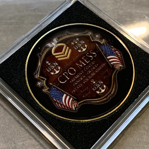 UNITED STATES NAVY Challenge Coin "CPO MESS" Chief Petty Officer with ...