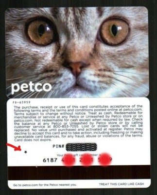 PETCO Cat Face 2021 Gift Card with Printer's Mark ( $0 ) RARE | eBay