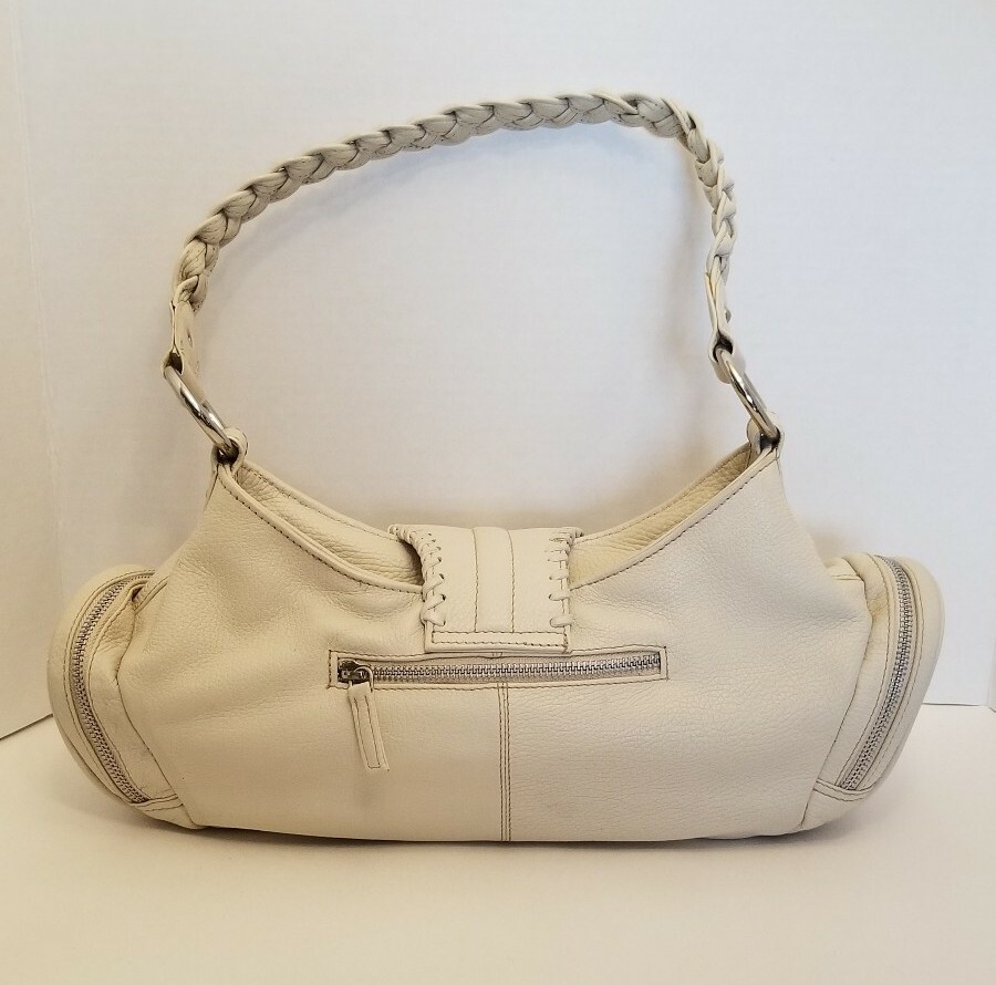 Michael Rome Ivory Cream Beige Shoulder Bag Purse Italian Genuine ...