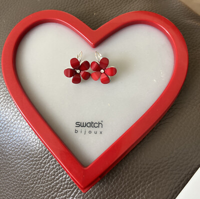 Seatch Bijoux Red Flower Drop Earrings | eBay