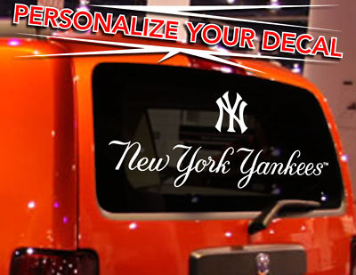 "YANKEES LOGO" REAR WINDOW DECAL STICKER 24"w x 14" | eBay