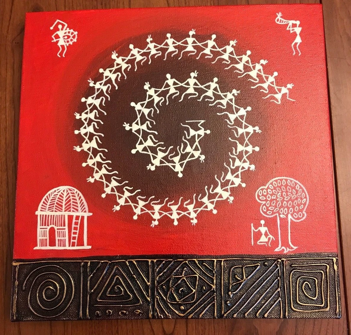 Warli Painting On Canvas