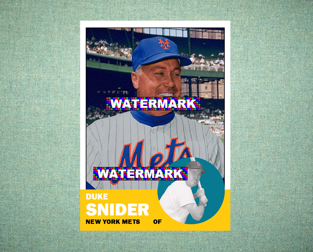 Duke Snider New York Mets 1963 Style Custom Baseball Art Card | eBay