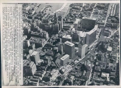 1958 Aerial 1950s Downtown Baltimore Charles Center Maryland Press ...