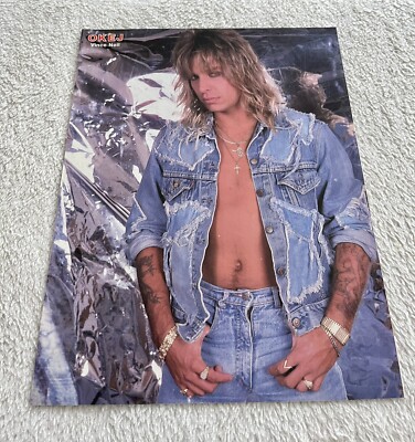 MÖTLEY CRÜE 1987 Vince Neil Clip Poster Swedish Music magazine Okej ...