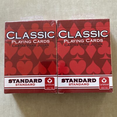 2-PACKS Cartamundi Classic Playing Cards - 52 cards per deck, New ...
