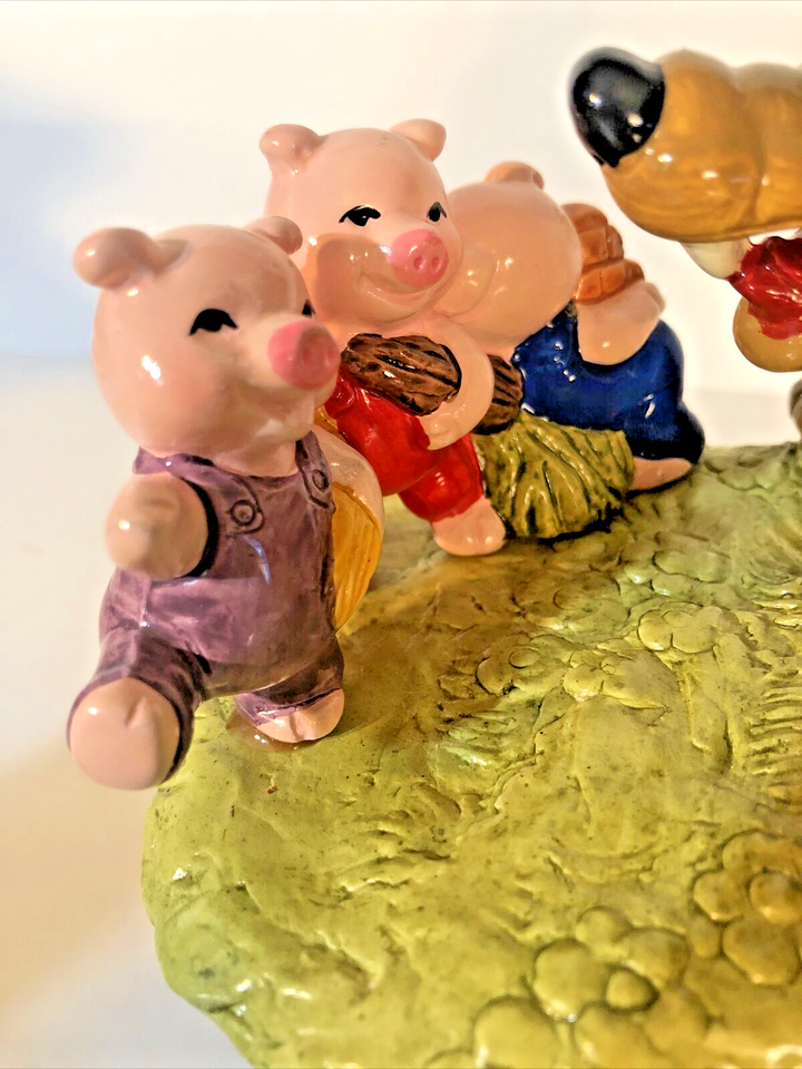 The Three Little Pigs Who's Afraid Of The Big Bad Wolf Ceramic Music ...