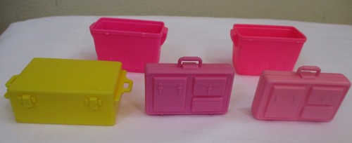 Barbie Sized Misc. Lot of Different Cases - Totes, Briefcases & Chest ...