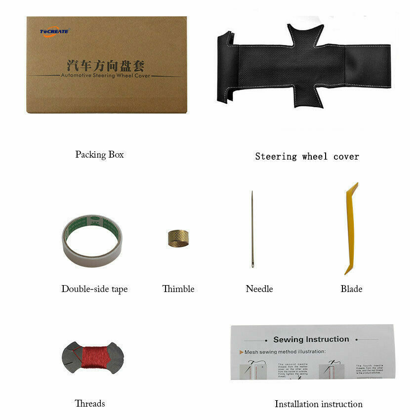 Black Suede Steering Wheel Cover for VW Golf R GTI Jetta (GLI) Tiguan # ...