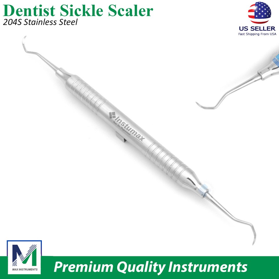 Sickle Scaler 204s Dental Hand Instruments Pro Periodontal Hygiene Pick ...