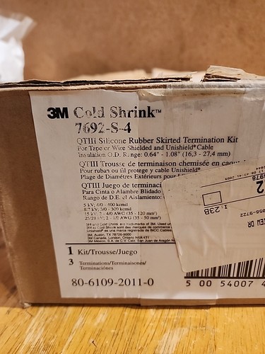 NEW 3m Cold Shrink QT-III Term Kit 7692-S-4, 5-25/28KV | eBay