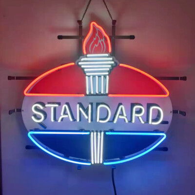 Standard Gas Oil Neon Sign 24"x20" HD Printing Garage Gas Station Wall ...